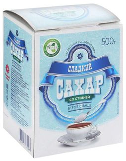 Сладкий сахар белый со стевией 500г сладкий мир купить по цене от 175 ...